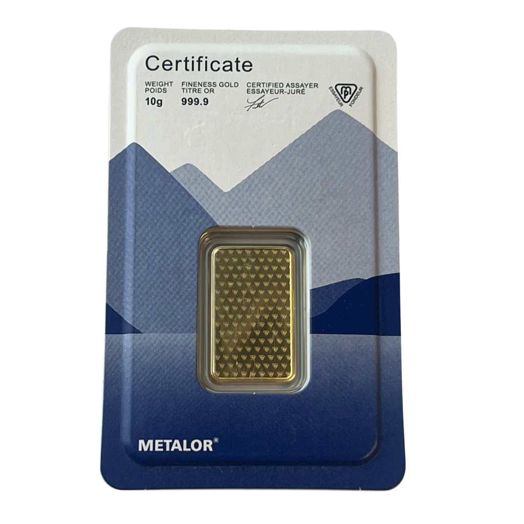 10 Gram Metalor Minted Gold Bar - Bullion Giant