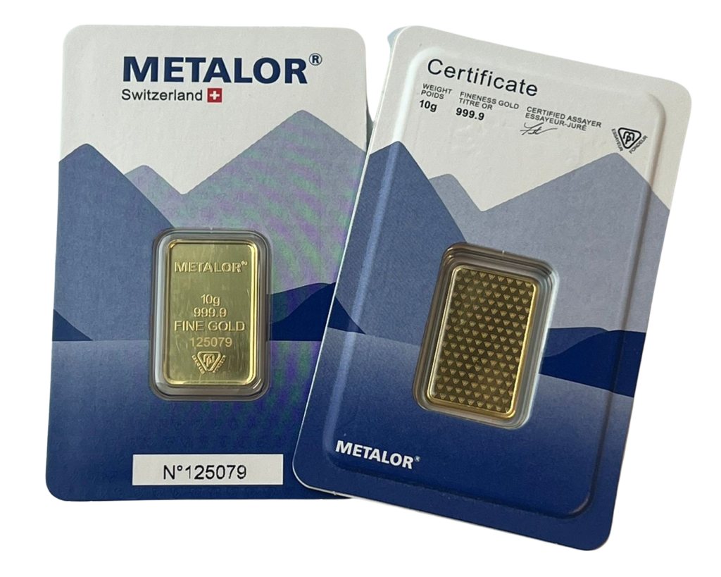 10 Gram Metalor Minted Gold Bar - Bullion Giant