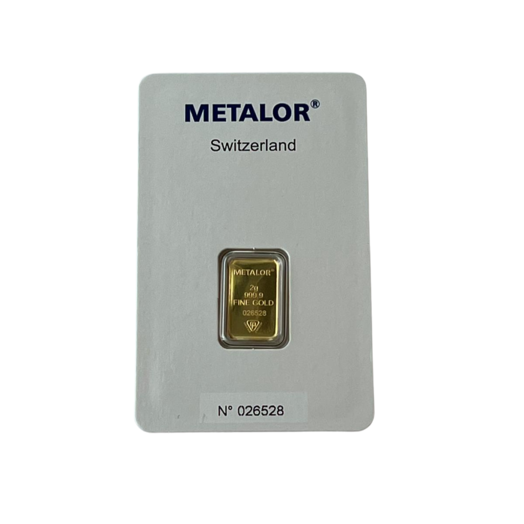 2 Gram Metalor Minted Gold Bar - Bullion Giant