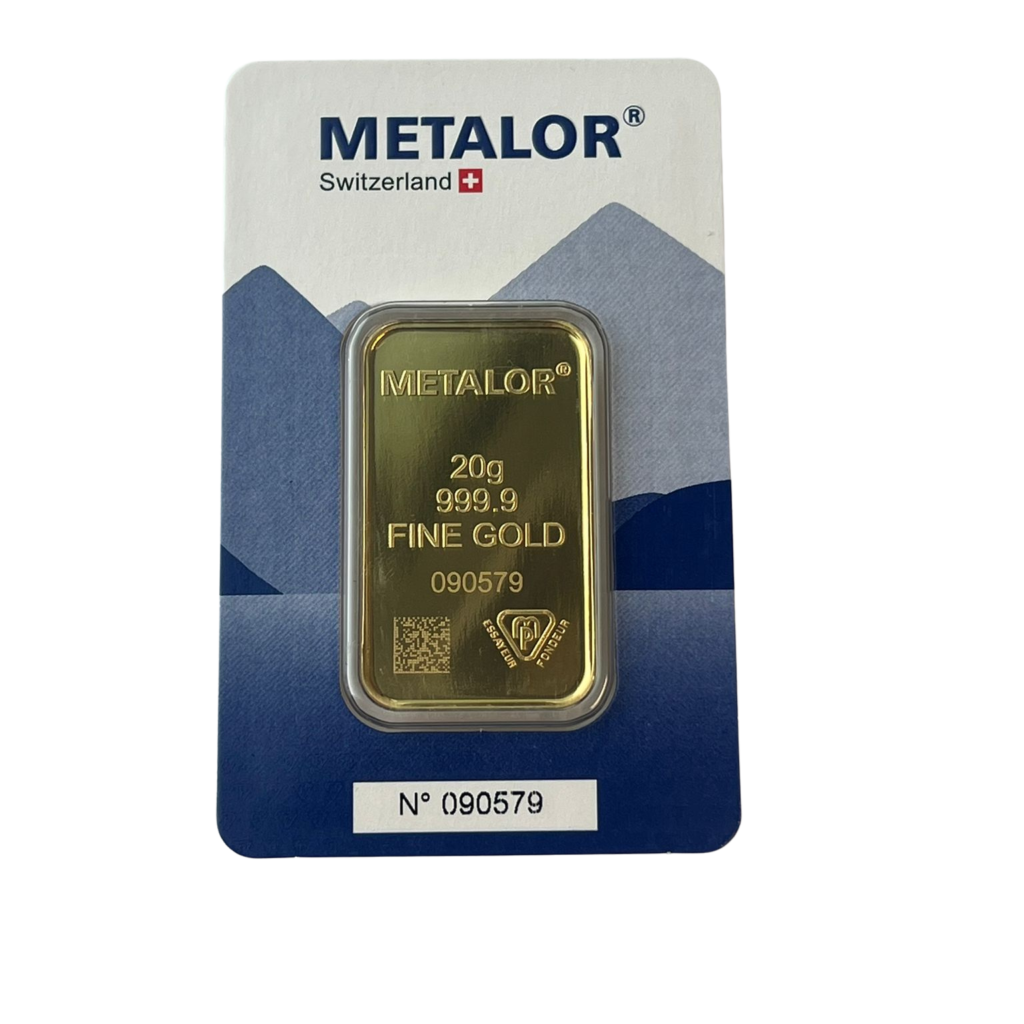 20 Gram Metalor Minted Gold Bar - Bullion Giant